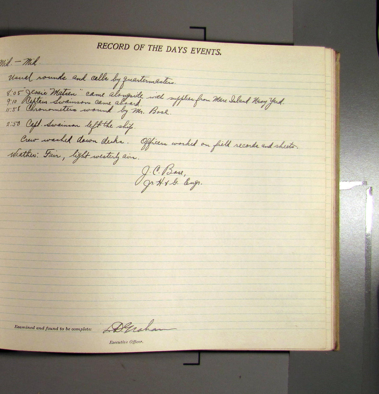 USC&GSS Pioneer 1928-1929 Log Books